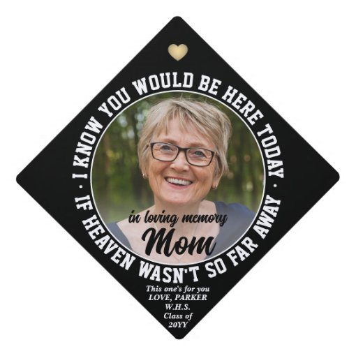 Your Quote Memorial Remembrance Photo Tribute Graduation Cap Topper ...