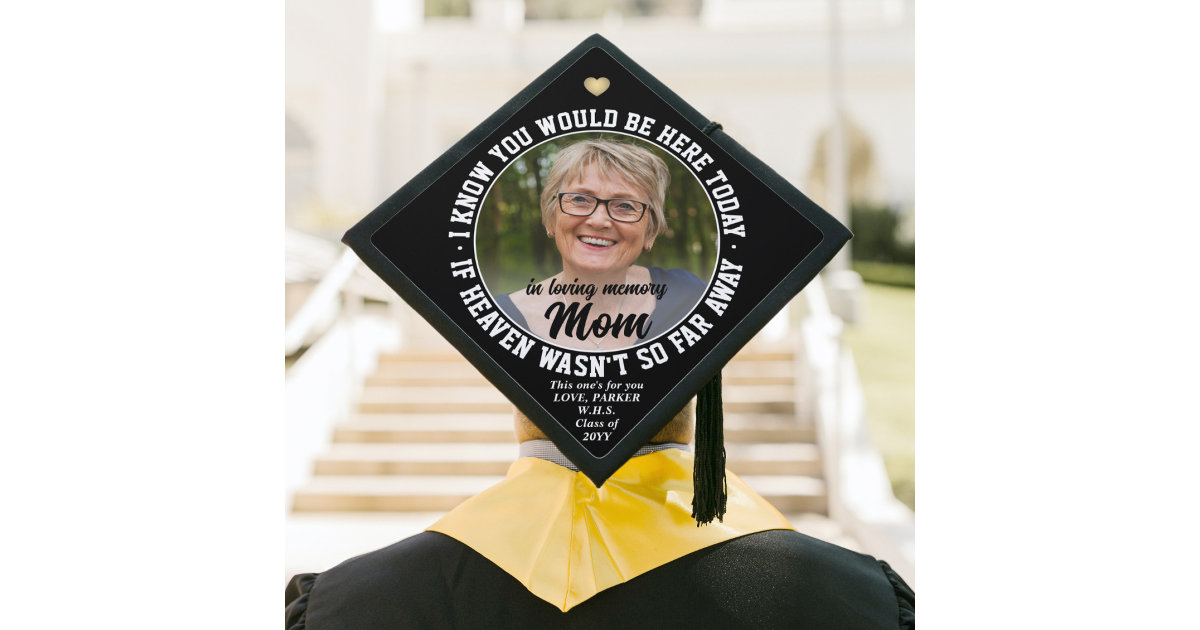 Your Quote Memorial Remembrance Photo Tribute Graduation Cap Topper ...