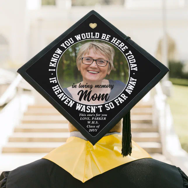 Your Quote Memorial Remembrance Photo Tribute Graduation Cap Topper ...
