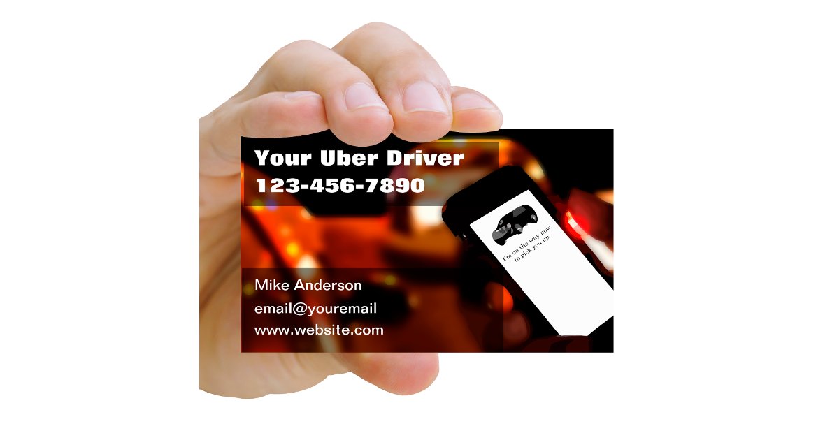 Your Ride Hailing Taxi Driver Business Cards | Zazzle
