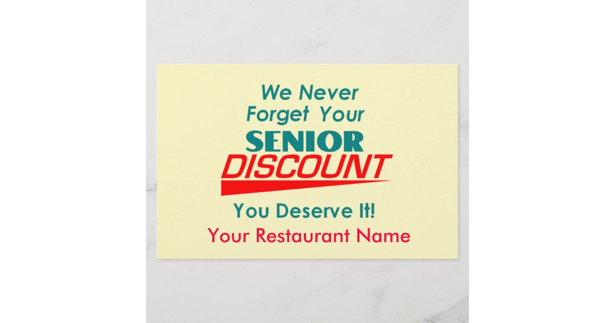 YOUR Senior Discount Flyer | Zazzle