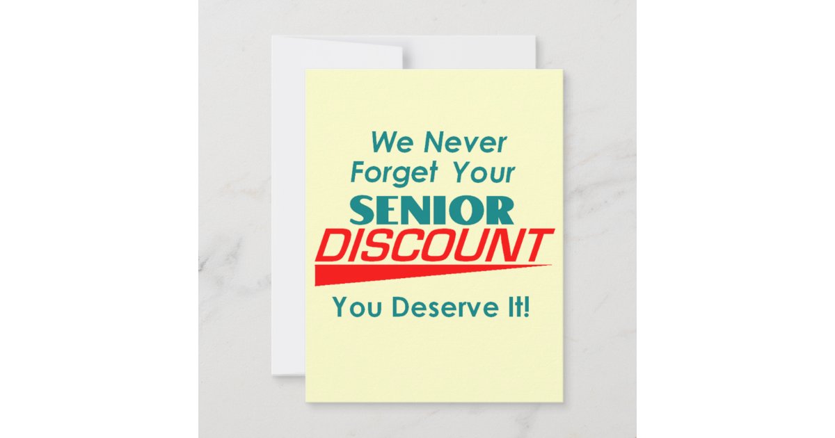 YOUR Senior Discount Invitation | Zazzle