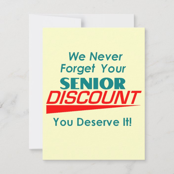 YOUR Senior Discount Invitation | Zazzle.com