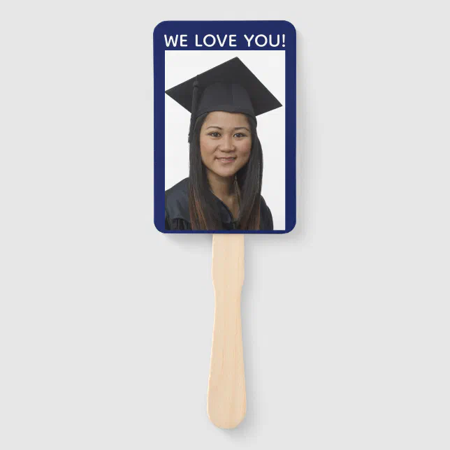 Your Senior Grad Photo Graduation Party Hand Fan | Zazzle
