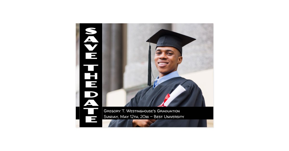 Your Senior Portrait Graduation Save The Date Postcard | Zazzle.com