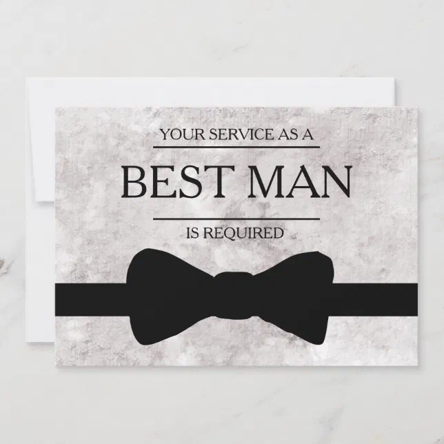 Your Service Is Requested as Best Man Groomsman In Invitation | Zazzle