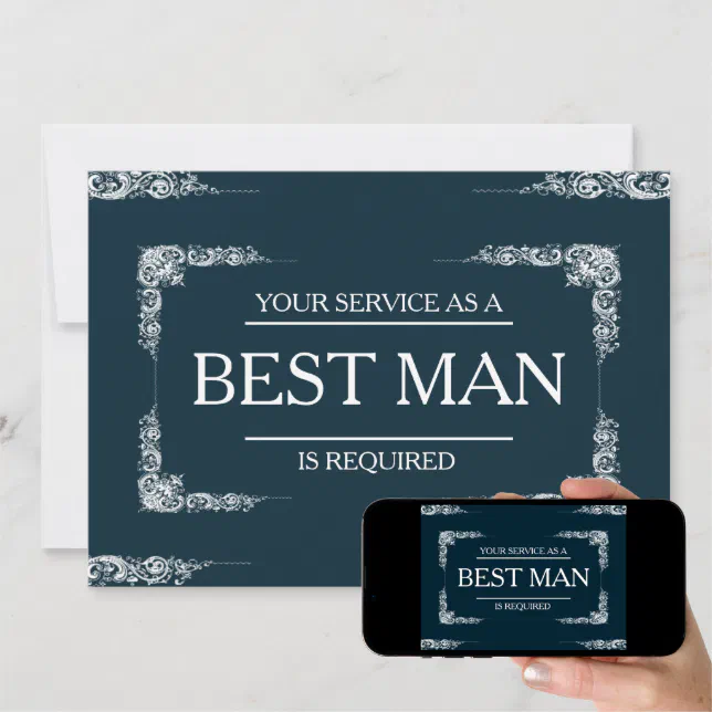 Your Service Is Requested as Best Man Groomsman In Invitation | Zazzle