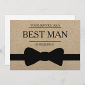 Your Service Is Requested as Best Man Groomsman Invitation | Zazzle