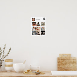 Your social media promotional with QR Code Poster | Zazzle