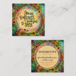 ‘Your Somebody’s Reason to Smile’ Inspirivity Square Business Card | Zazzle
