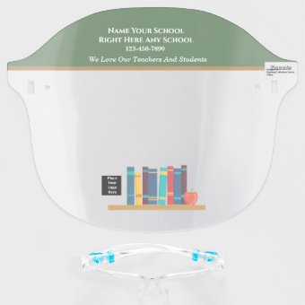 Your Teachers Schools Students Logo Custom Face Shield | Zazzle