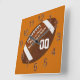 Your Team COLORS, NAME, NUMBER Football Clocks | Zazzle