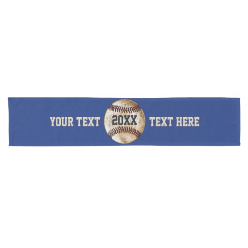 YOUR TEXT and COLORS, Baseball Table Runner Banner | Zazzle