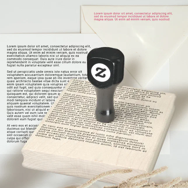Your Text Custom Giant Rubber Stamp Modern Simple | Zazzle