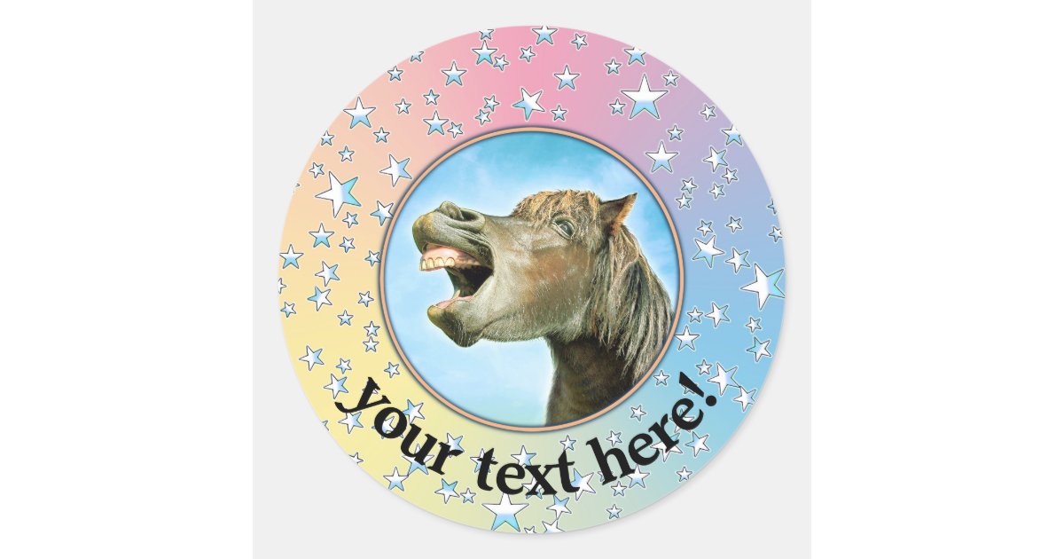 your text here! classic round sticker | Zazzle