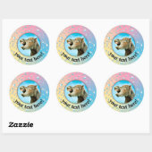 your text here! classic round sticker | Zazzle