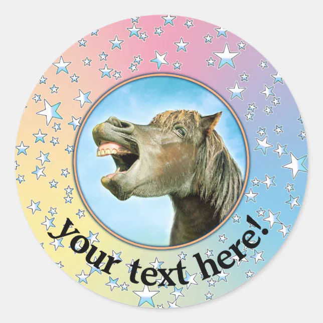 your text here! classic round sticker | Zazzle