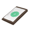 Your Text Here Custom Text Green Art Image Money Trifold Wallet | Zazzle