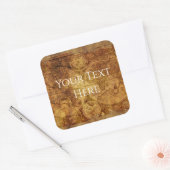 Your Text Tattered Old World Pirate Map/Atlas Square Sticker | Zazzle