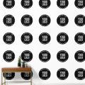 Your Text & Uploaded Logo | Editable Black & White Wallpaper | Zazzle