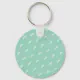 Your Uploaded Image or Logo Tiled | Light Teal Keychain | Zazzle