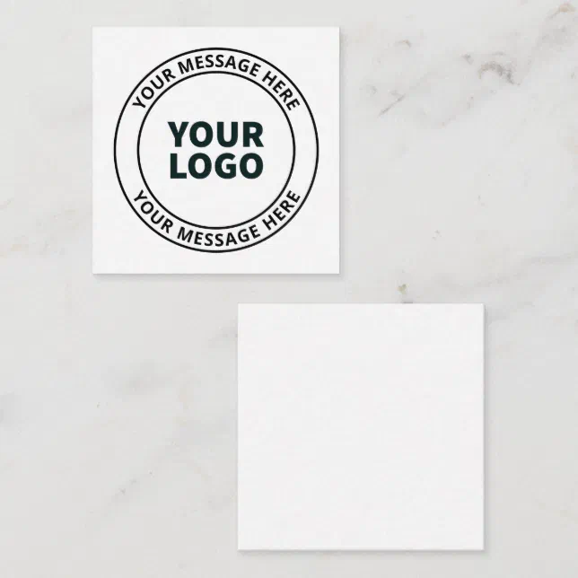 Your Uploaded Logo + Editable Circular Text Enclosure Card | Zazzle