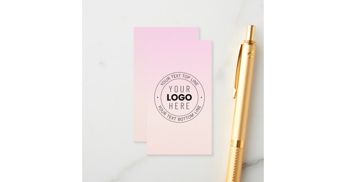 Your Uploaded Logo | Editable Circular Text Enclosure Card | Zazzle