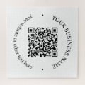 Your Uploaded QR code Plus Editable Circular Text Jigsaw Puzzle | Zazzle
