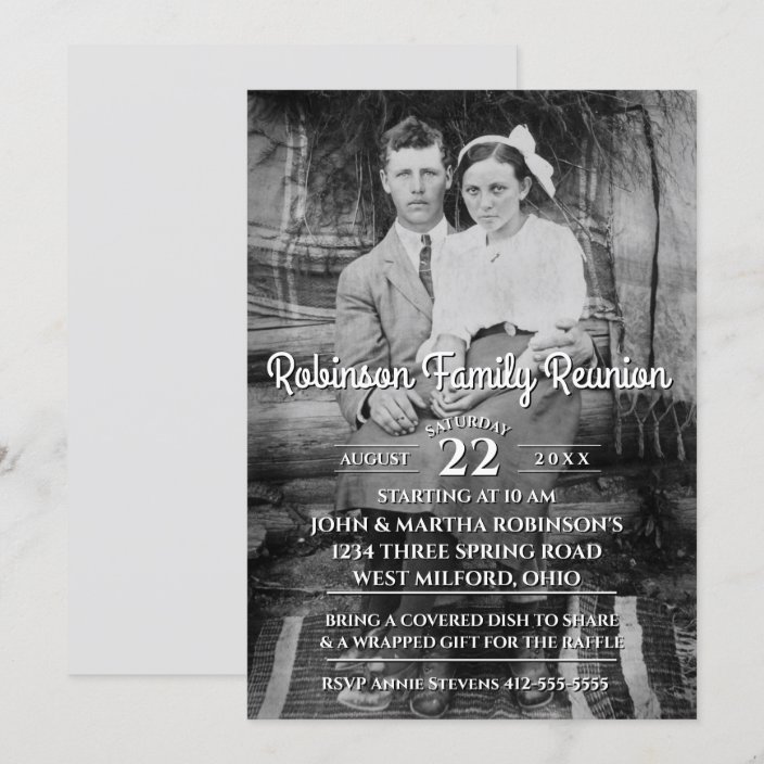Your Vintage Photo Family Reunion Invitation | Zazzle.com