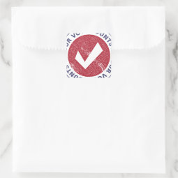 your vote counts square sticker | Zazzle
