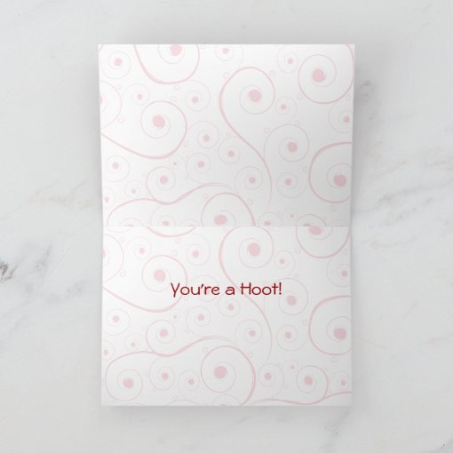 You're a Hoot Valentine Card | Zazzle