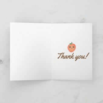 You're a Peach! Cute and Funny Sweet Thank You | Zazzle