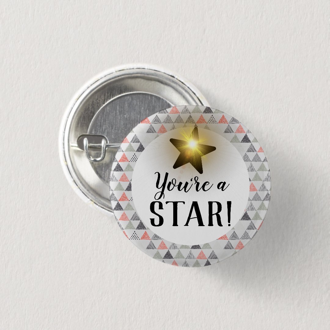 You're a star employee recognition award button | Zazzle