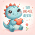 Youre Dinomite Valentine Cute Dinosaur Love Sticker | Zazzle