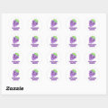 You're Doing Grape! Cute Grape Cartoon Classic Round Sticker | Zazzle