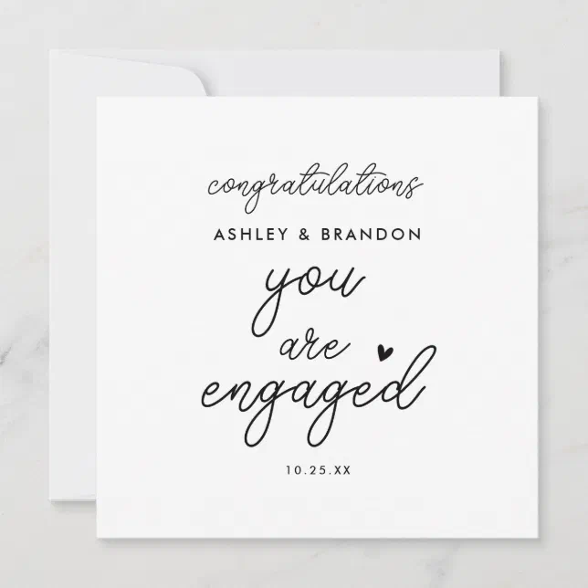 You're Engaged Congratulations Engagement Card | Zazzle