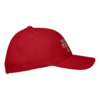 You're In A Cult Red Embroidered Baseball Cap Hat | Zazzle