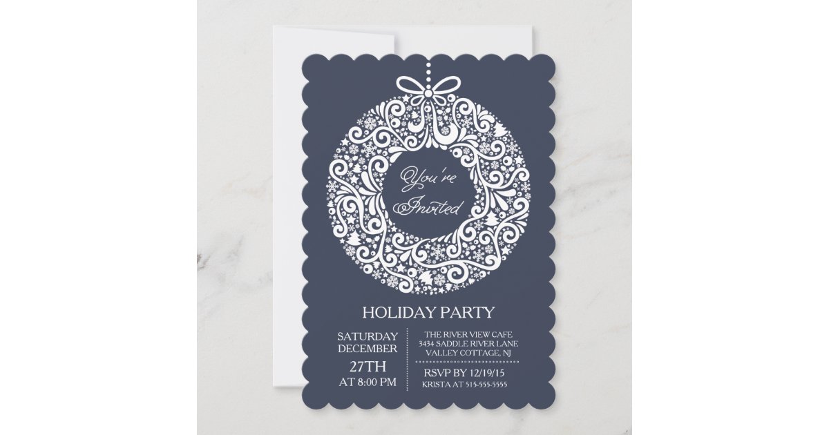 You're Invited Christmas Ball Holiday Party Invitation | Zazzle