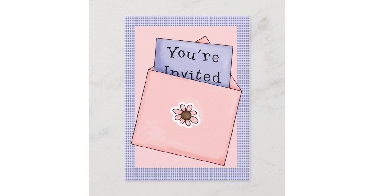 You're Invited Invitation Postcard | Zazzle