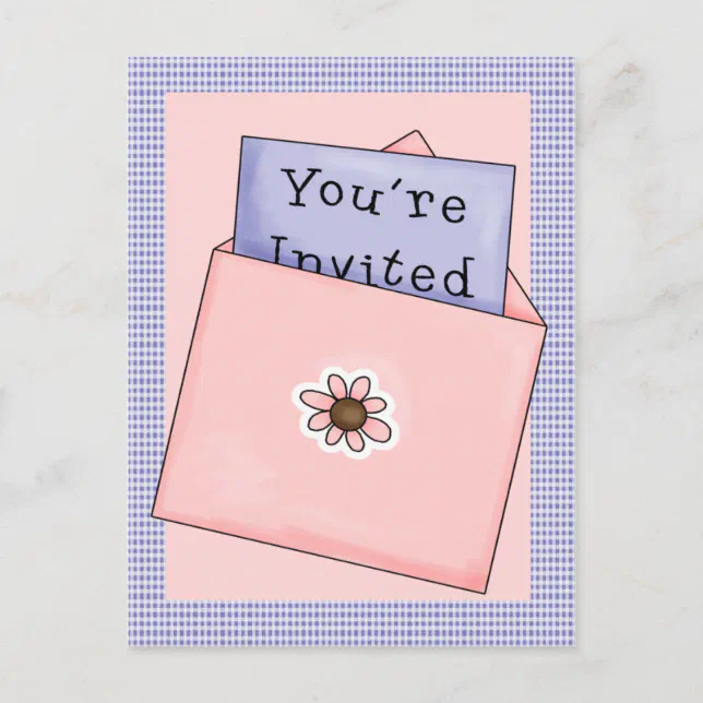 You're Invited Invitation Postcard | Zazzle