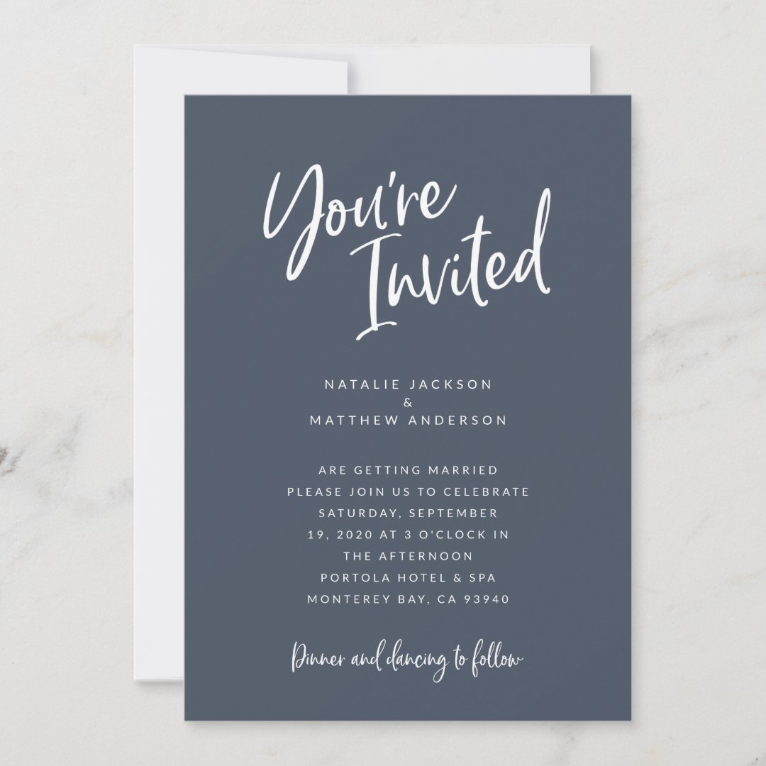 You're invited modern script wedding invitation | Zazzle