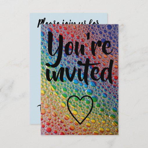 You're invited rainbow CUSTOM Invitation card | Zazzle