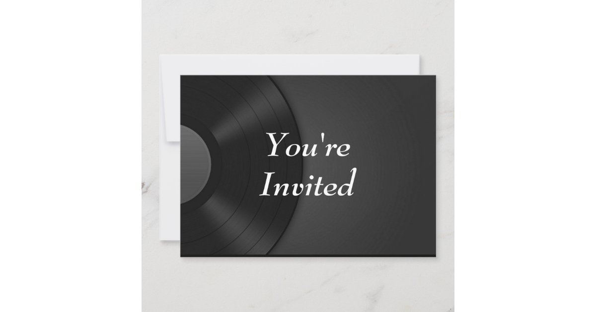 You're Invited - Vinyl Invitation | Zazzle