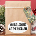 You're Looking At The Problem Oval Sticker | Zazzle