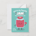 You're My Favorite Jam Classroom Valentine's Day Note Card | Zazzle