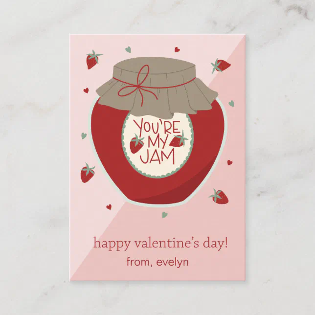 You're My Jam Classroom Valentine Card | Zazzle