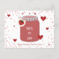 You're My Jam Strawberry Valentine's Day Photo Postcard | Zazzle
