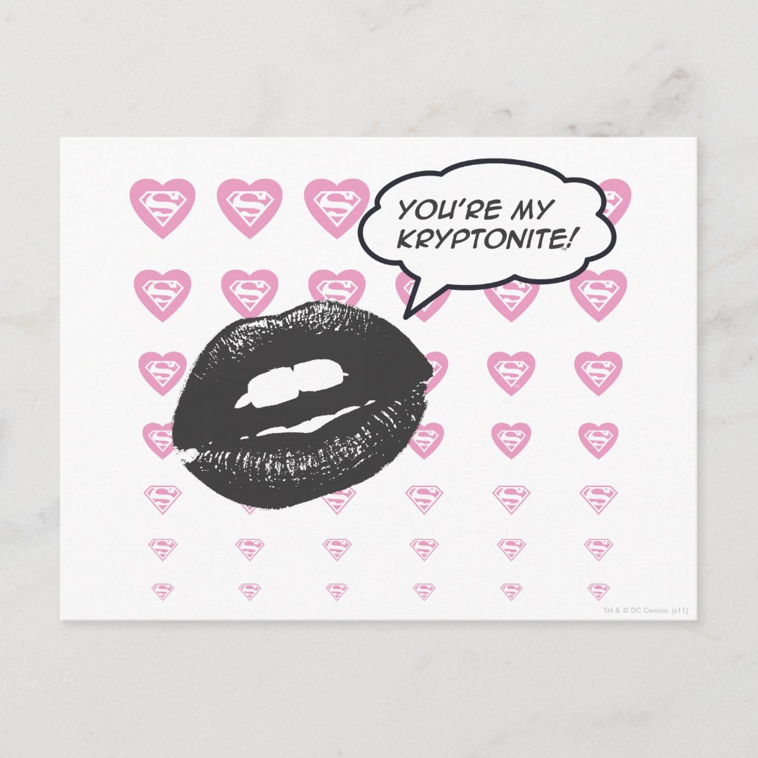 You're My Kryptonite Postcard | Zazzle