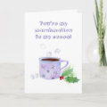 You're My Marshmallow To My Cocoa Watercolor Holiday Card | Zazzle