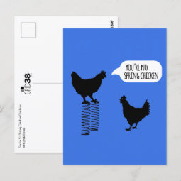 You're No Spring Chicken Chickens Postcard | Zazzle